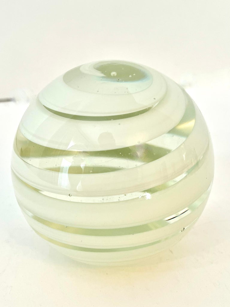 Murano Glass Paperweight with Swirl Details For Sale at 1stDibs