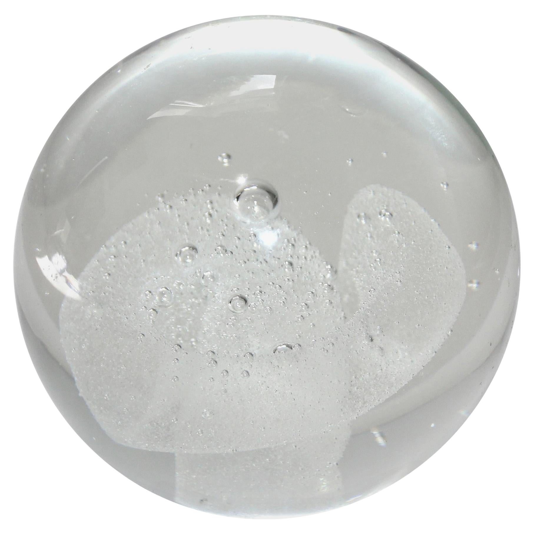 Large Signed Paperweight Glass Italy Paperweight at 1stDibs