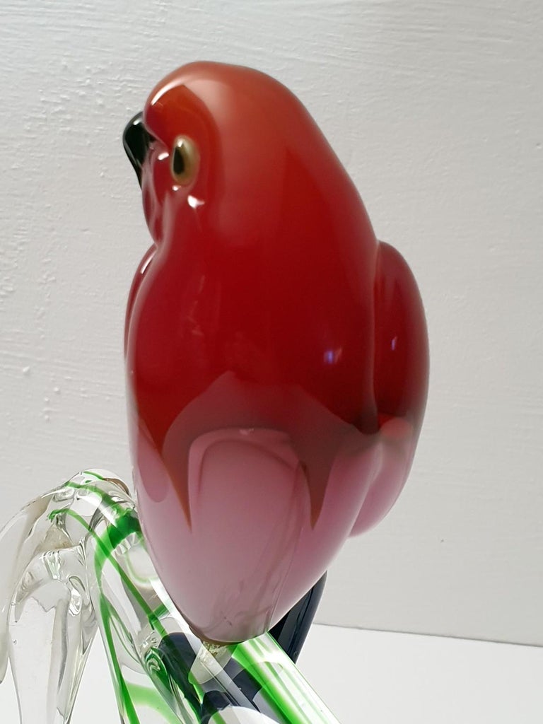 Murano Glass Parrot Sculpture by Arnaldo Zanella at 1stDibs | arnaldo ...