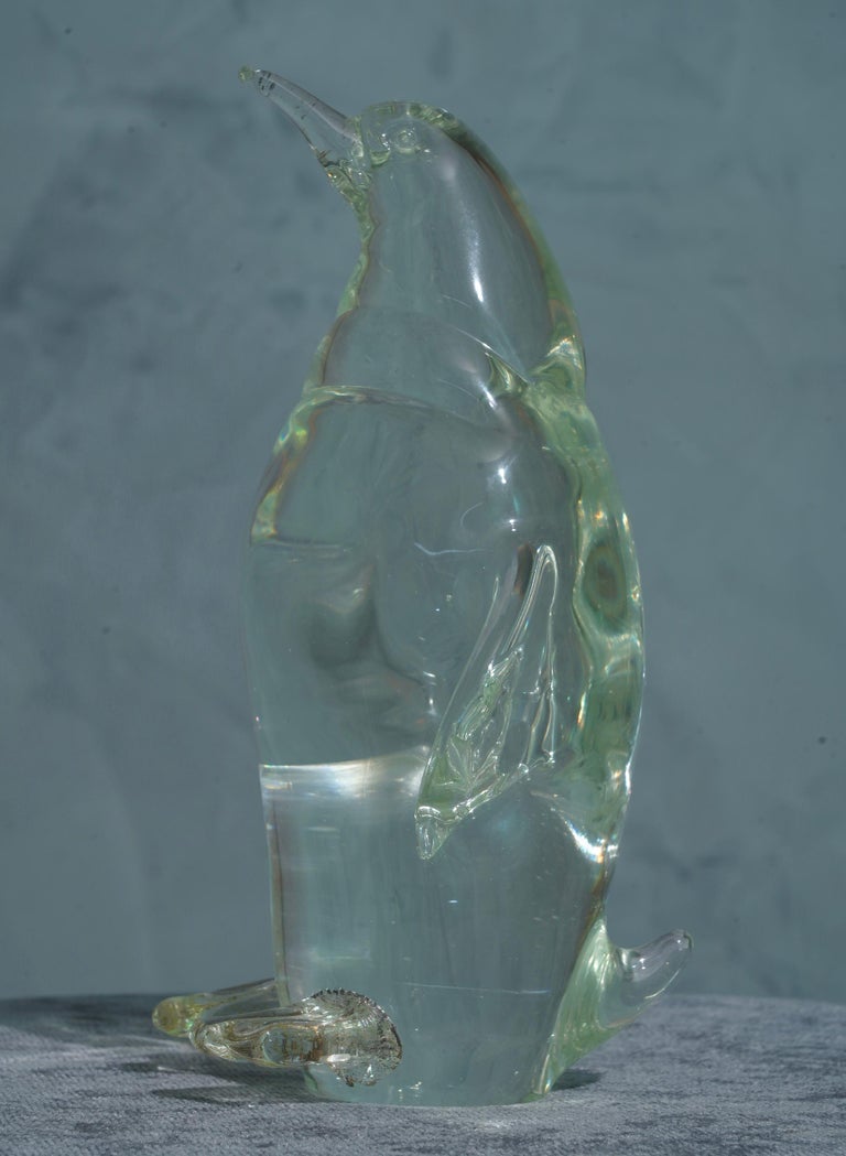Murano Glass Penguin Sculpture, 1980 For Sale at 1stDibs