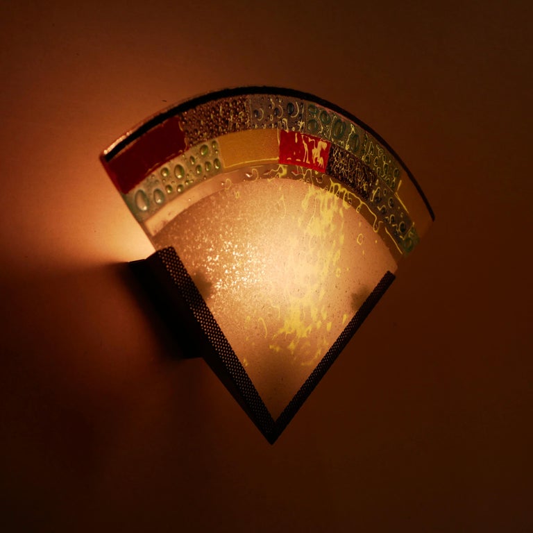 Murano Glass Post-Modernist Wall-Lights from Zonca, Italy, 1980s For ...