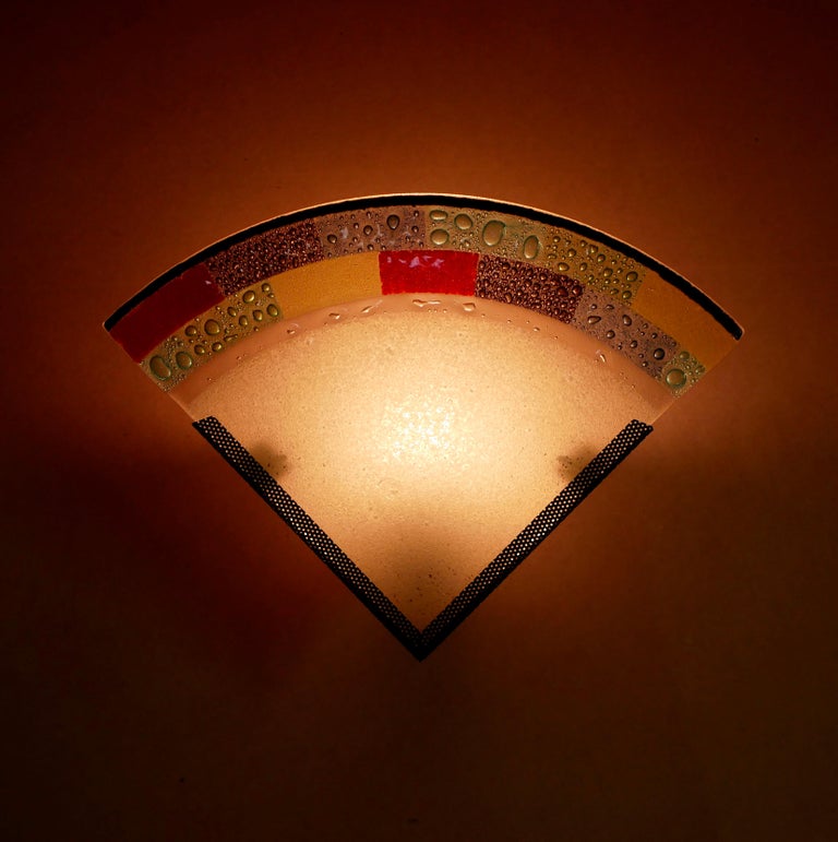 Murano Glass Post-Modernist Wall-Lights from Zonca, Italy, 1980s For ...