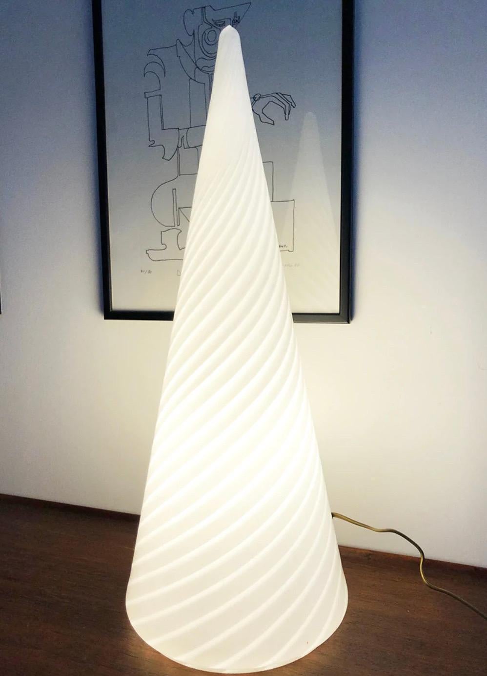 Murano Glass Pyramid Table Lamp Vintage 1970, Design at 1stDibs