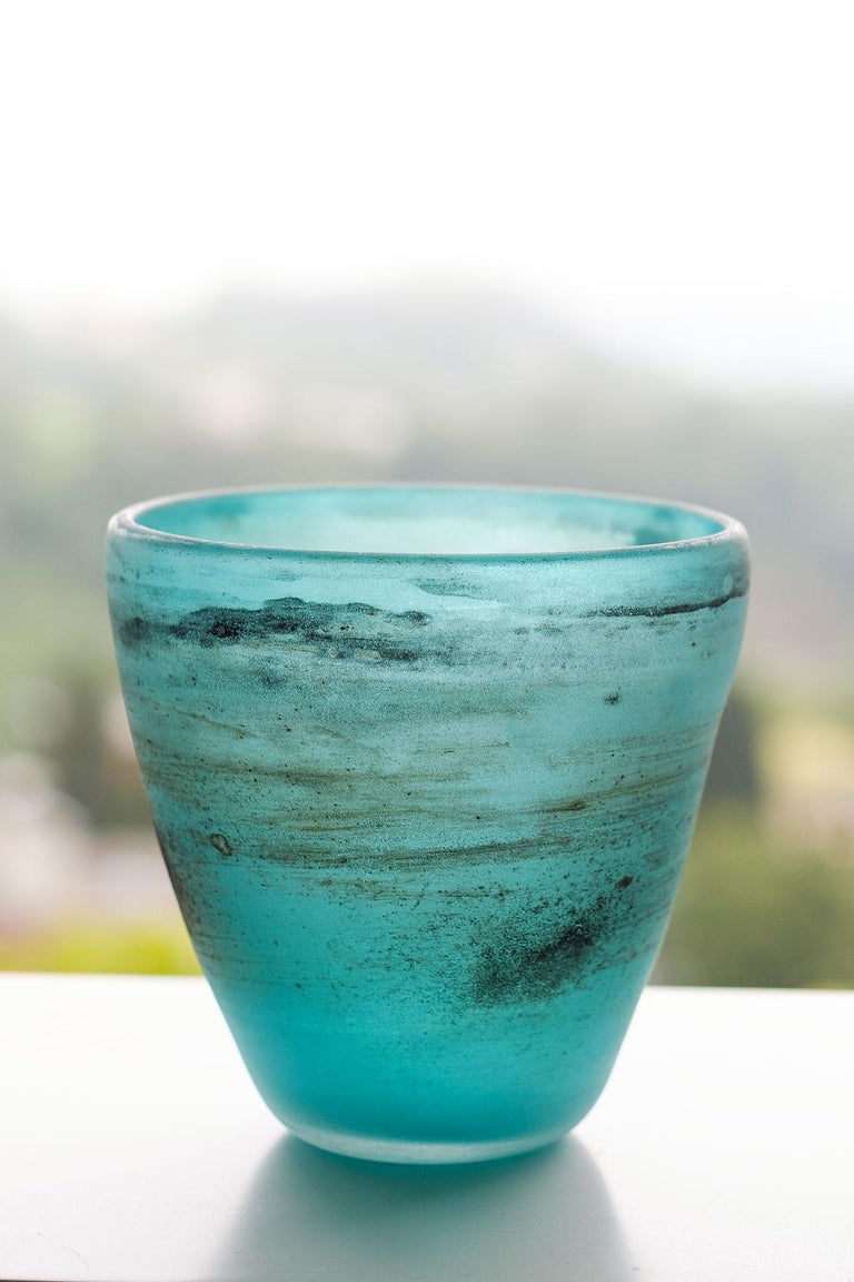Murano Glass Scavo Vase from Cenedese Vetri, Italy For Sale at 1stDibs