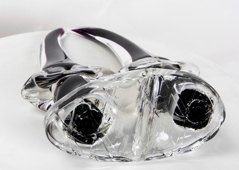 Murano Glass Sculpture in Two Colours of Arabian Swords For Sale at 1stDibs