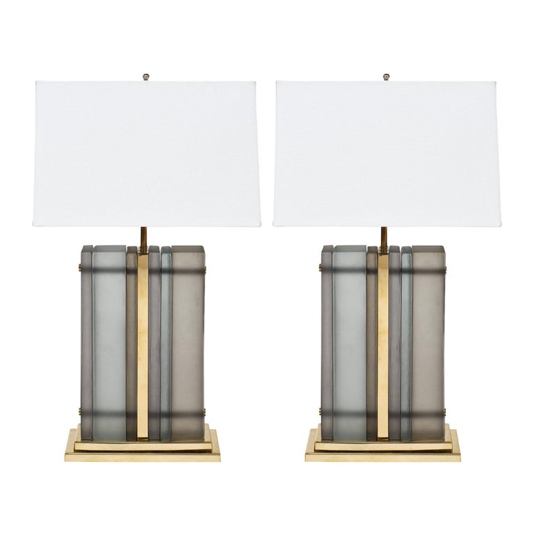 Murano Glass Slab Lamps For Sale at 1stDibs | glass slab new york