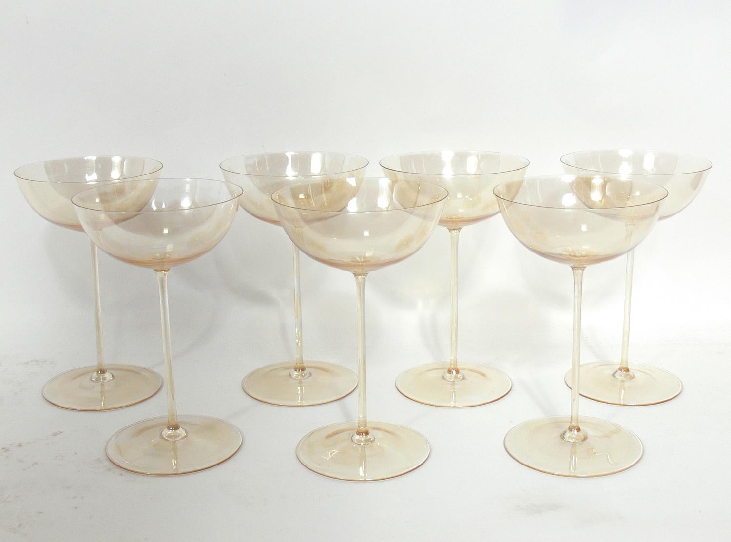 Murano Glass Stemware Attributed to Barovier at 1stDibs