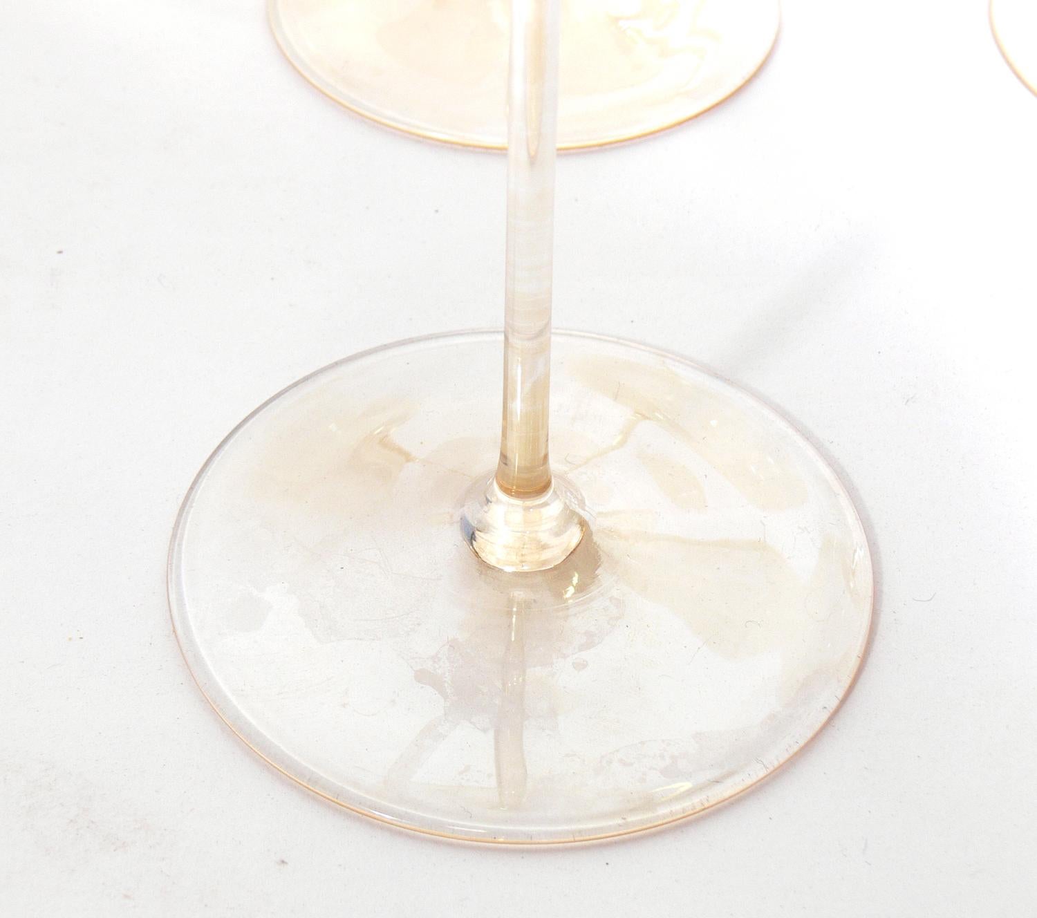 Murano Glass Stemware Attributed to Barovier at 1stDibs