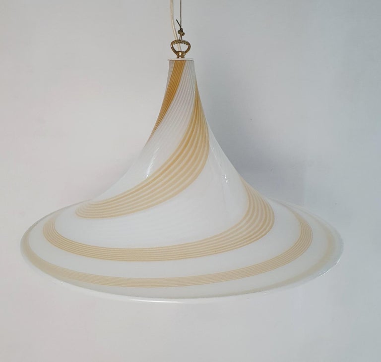 Murano Glass Swirl Pendant 1970's For Sale at 1stDibs