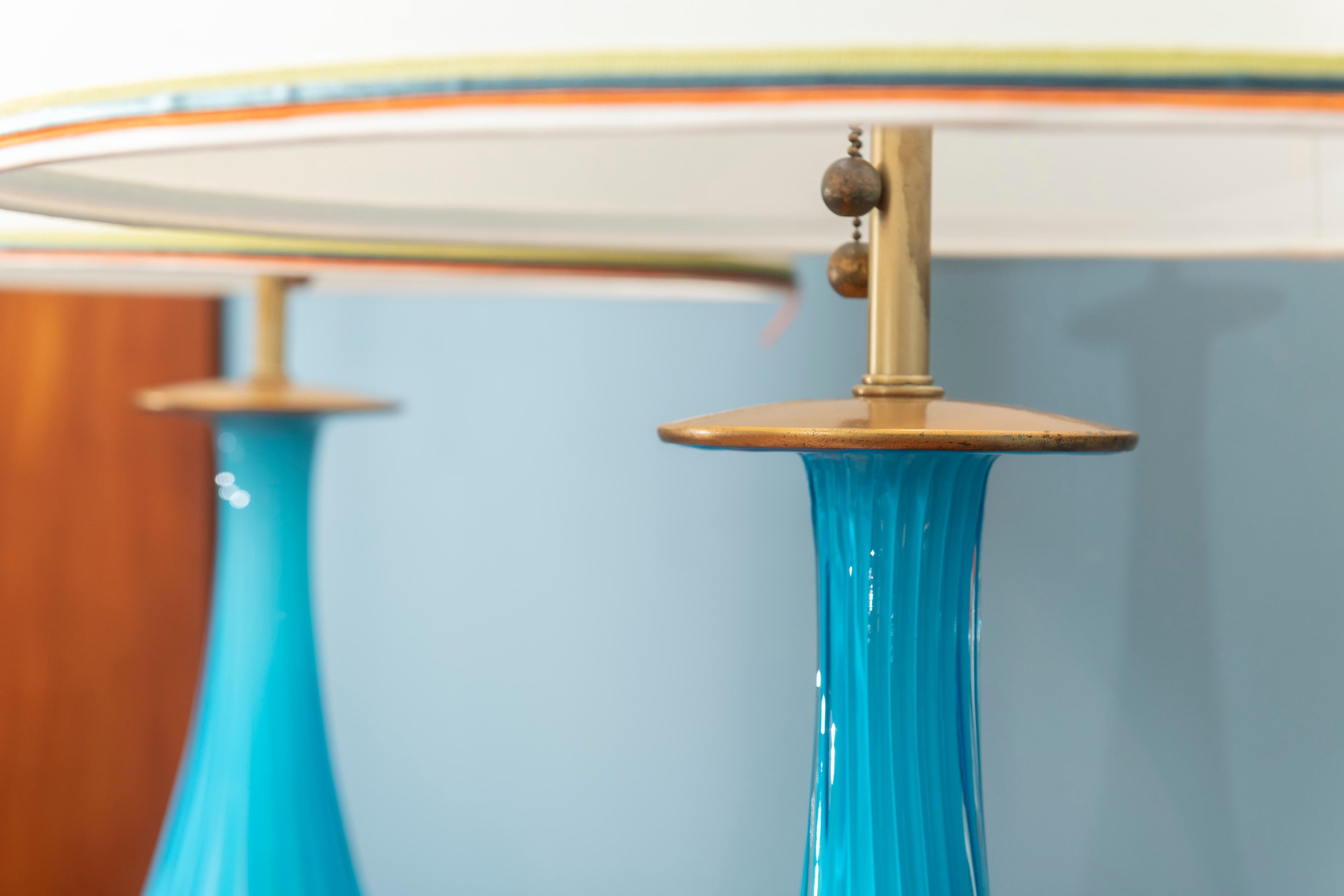 Murano Glass Table Lamps by Mabro at 1stDibs