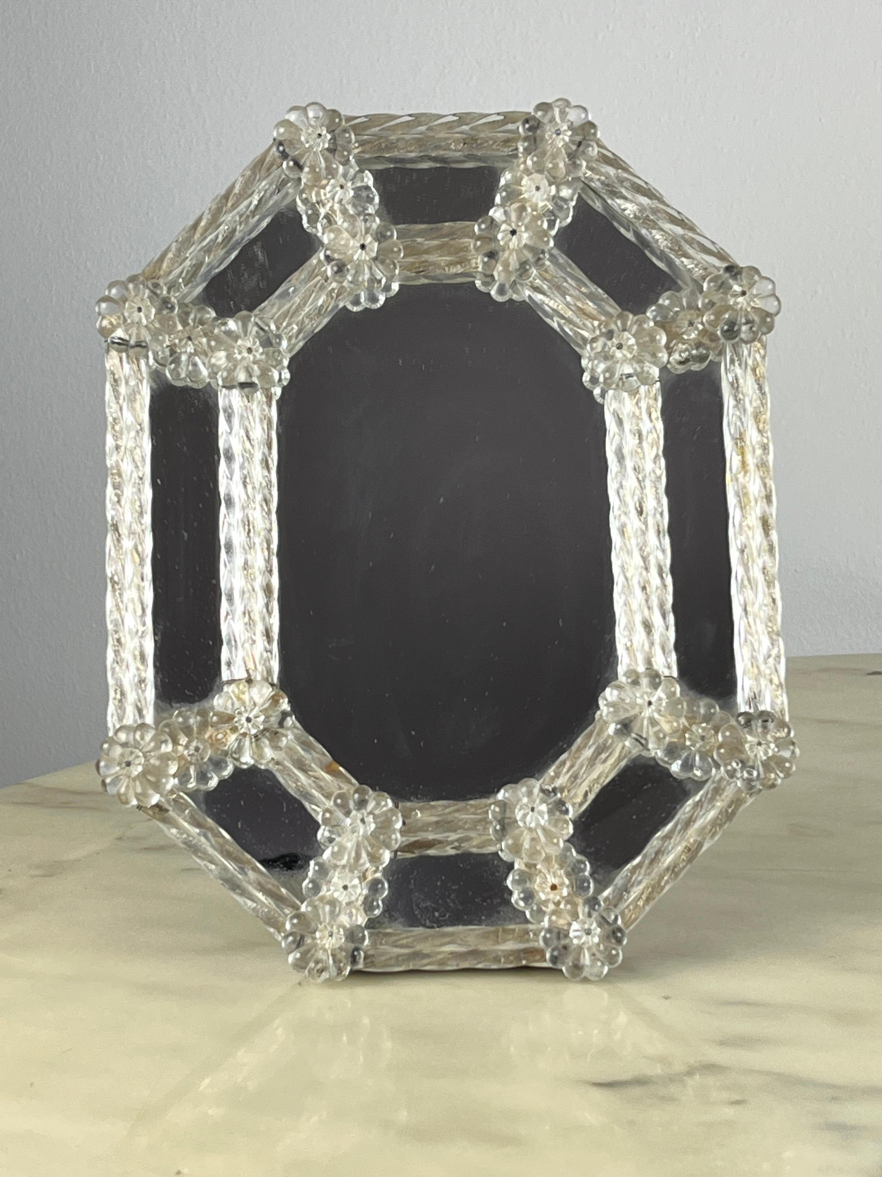 Murano Glass Table Mirror, Italy, 1950s at 1stDibs