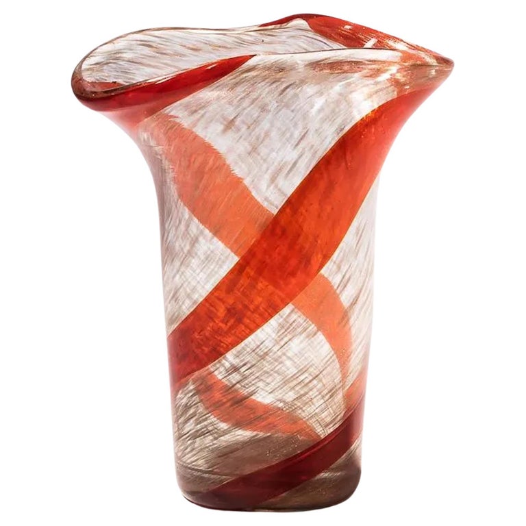 Murano Glass Vase attributed to Fratelli Toso For Sale at 1stDibs