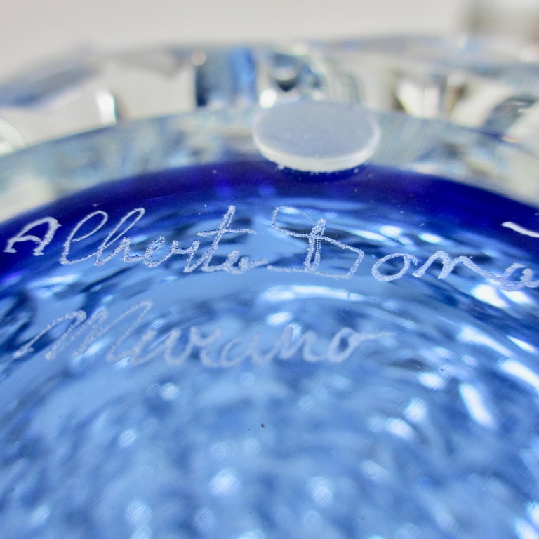 MURANO Glass Vase, Italy ( blue spikes) For Sale at 1stDibs