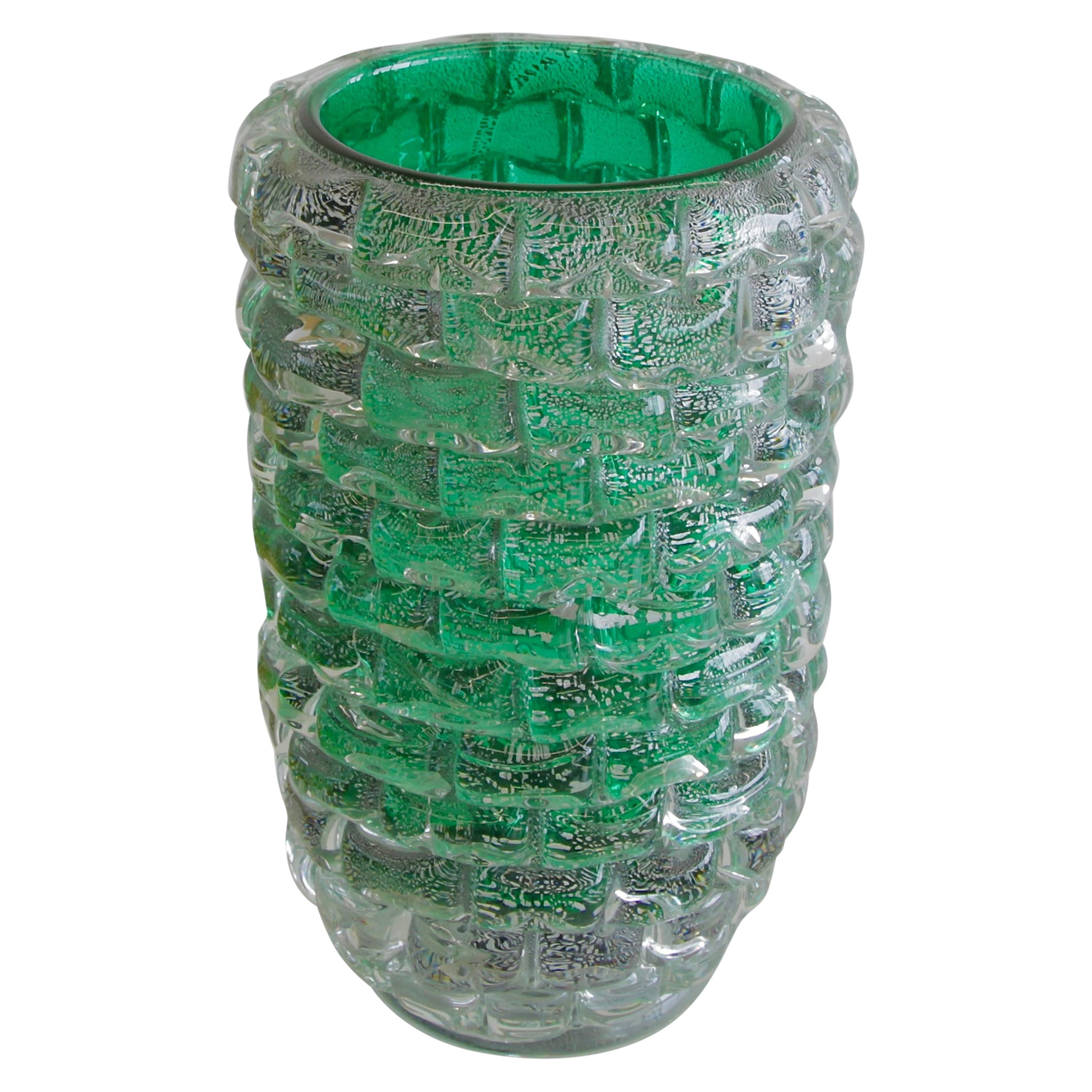 Murano Glass Vase, Italy, Signed at 1stDibs