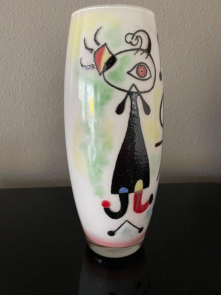 Murano Glass Vase; Tribute to Joan Miro For Sale at 1stDibs
