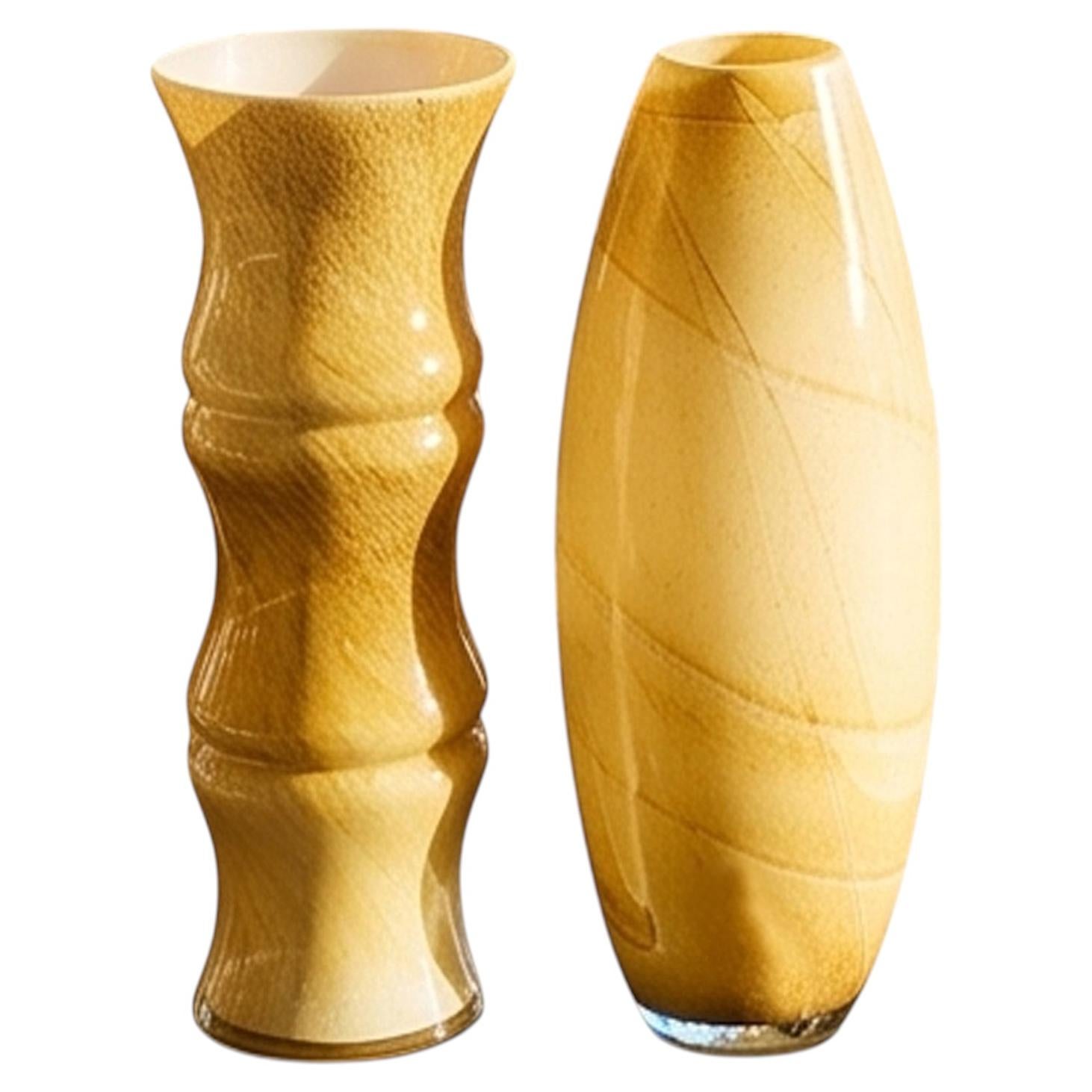 Murano Glass Vases by Enrico Coveri, Space Age Design, Made in Italy ...