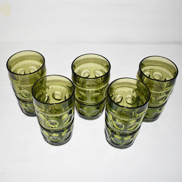 Murano Green Art Glass Italian Service Dinnerware Plate Set Italy 28 ...