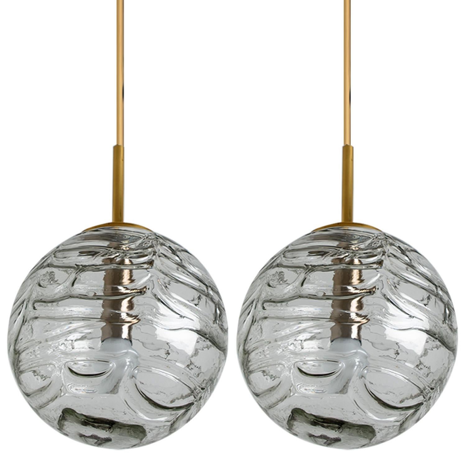 Murano Grey Clear Glass Pendant Lights Venini Style, 1960s For Sale at ...