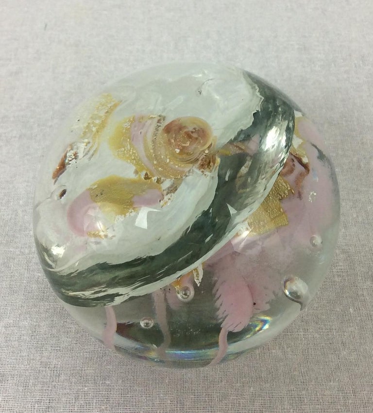 Murano Italian Art Glass Paperweight at 1stDibs