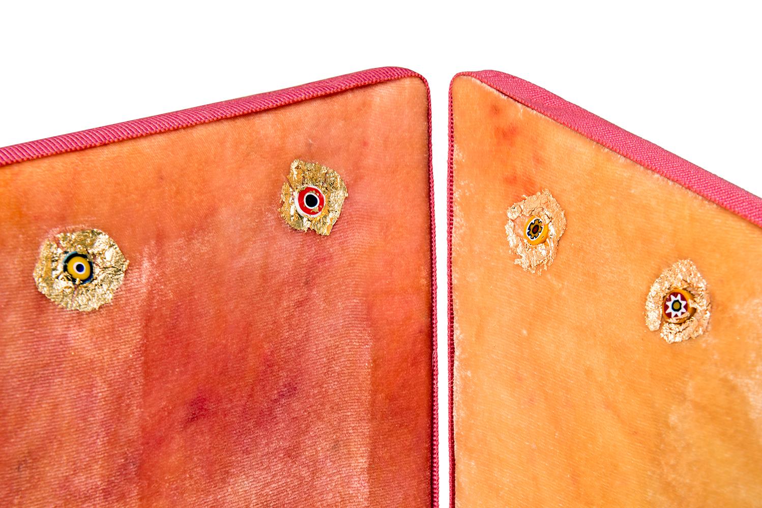 Murano Labyrinth Velvet Screen For Sale at 1stDibs