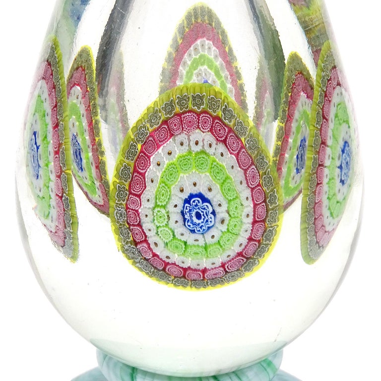Murano Millefiori Flower Mosaic Mandala Circles Italian Art Glass ...
