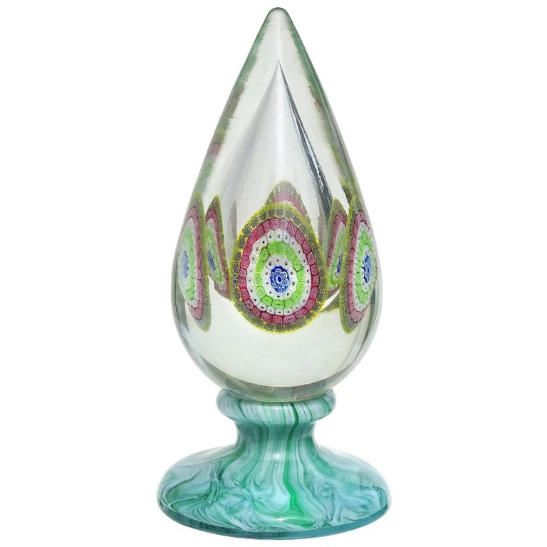 Murano Millefiori Flower Mosaic Mandala Circles Italian Art Glass ...