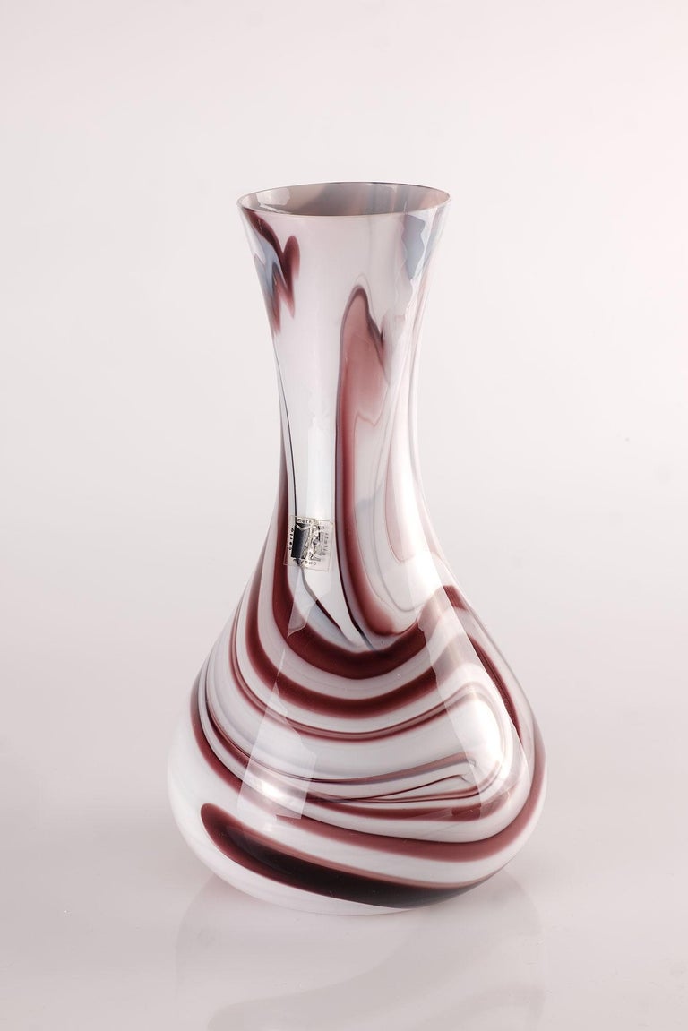 Murano Opaline Glass Vase from Carlo Moretti, 1980s For Sale at 1stDibs