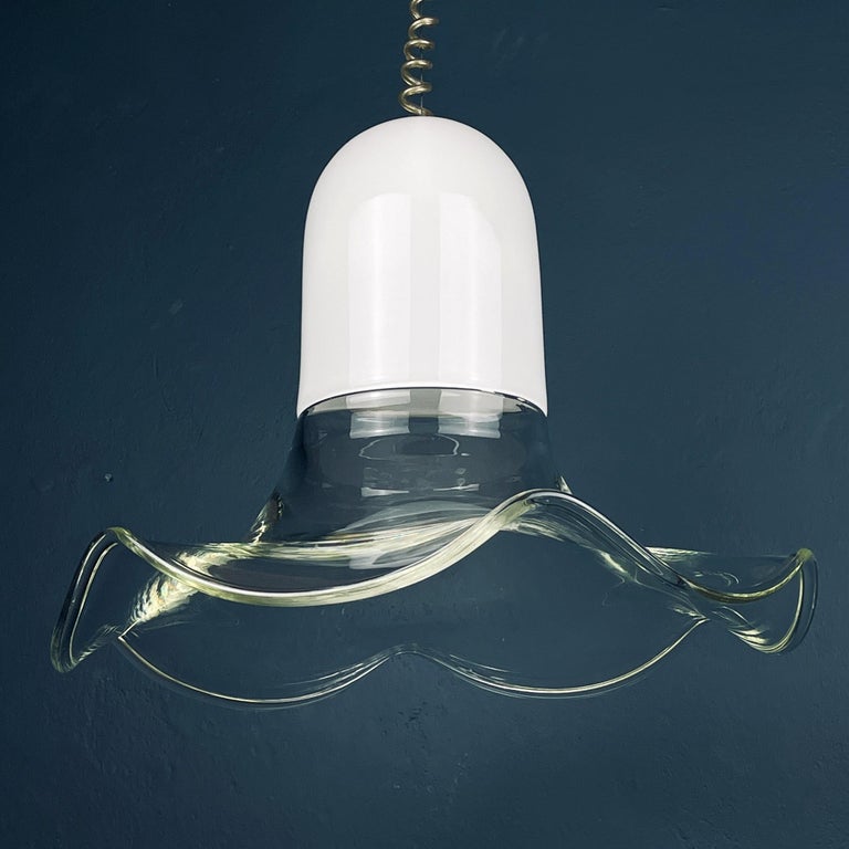 Murano Pendant Lamp by Roberto Pamio and Renato Toso for Leucos, Italy, 1970s For Sale at 1stDibs