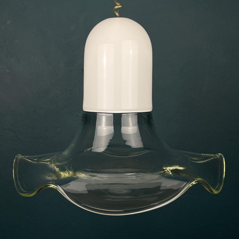 Murano Pendant Lamp by Roberto Pamio and Renato Toso for Leucos, Italy, 1970s For Sale at 1stDibs