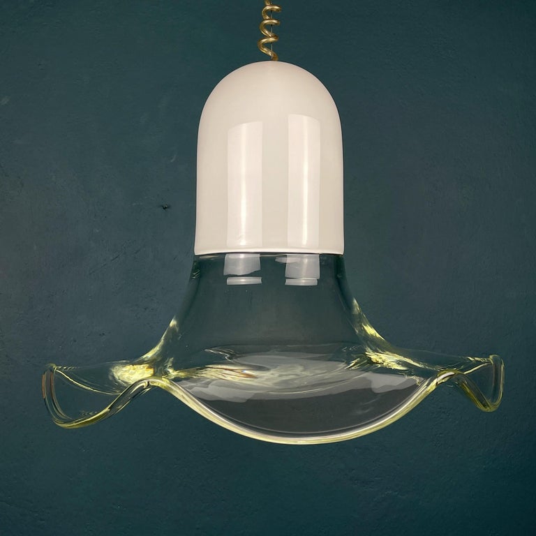 Murano Pendant Lamp by Roberto Pamio and Renato Toso for Leucos, Italy, 1970s For Sale at 1stDibs