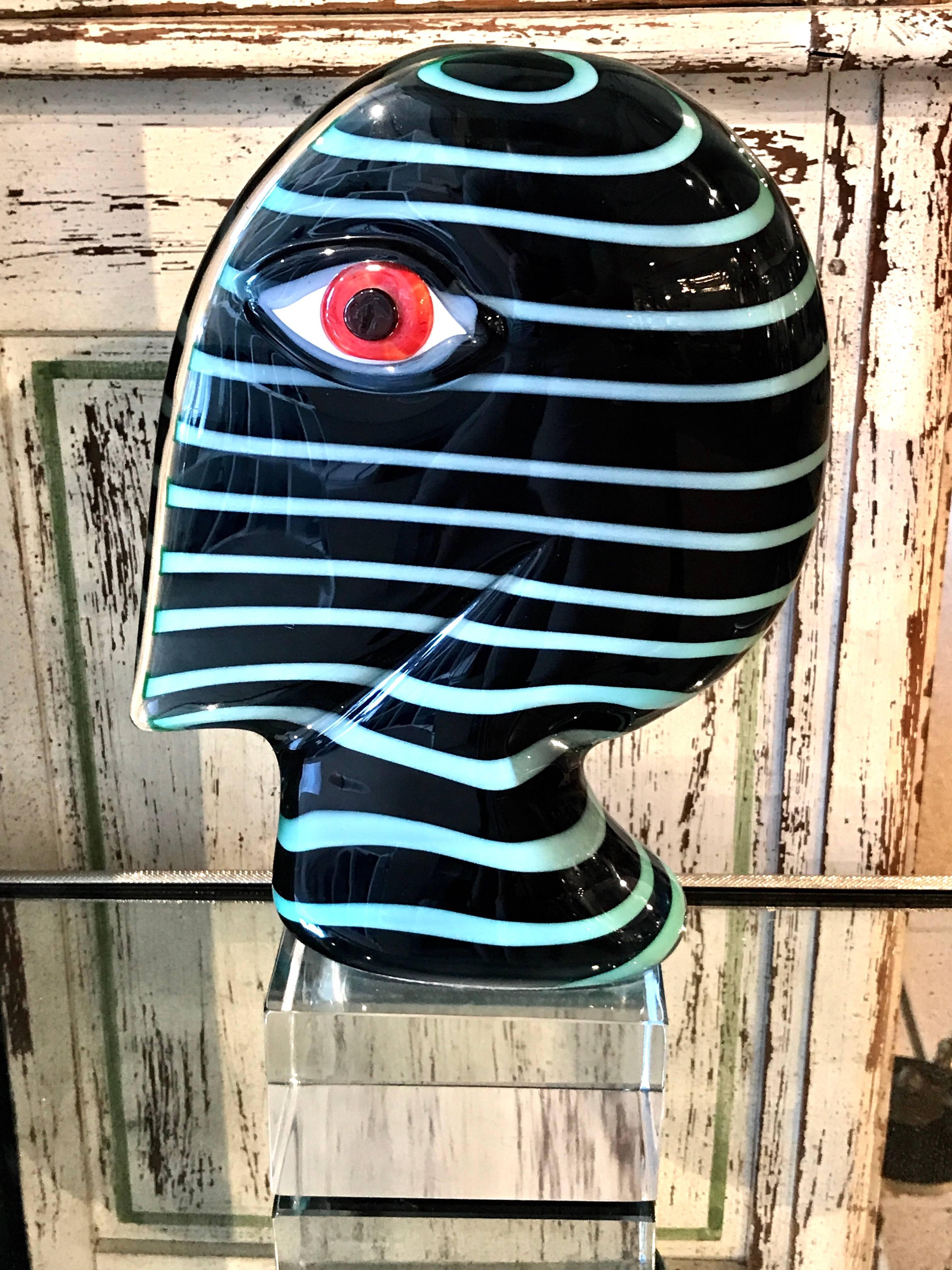 Murano Portrait Bust "IL Volto" by Mario Badioli and Robert Scherer For ...