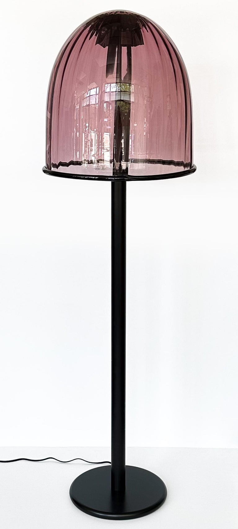 Murano Purple Glass Dome Floor Lamp by Watt and Volt For Sale at 1stDibs