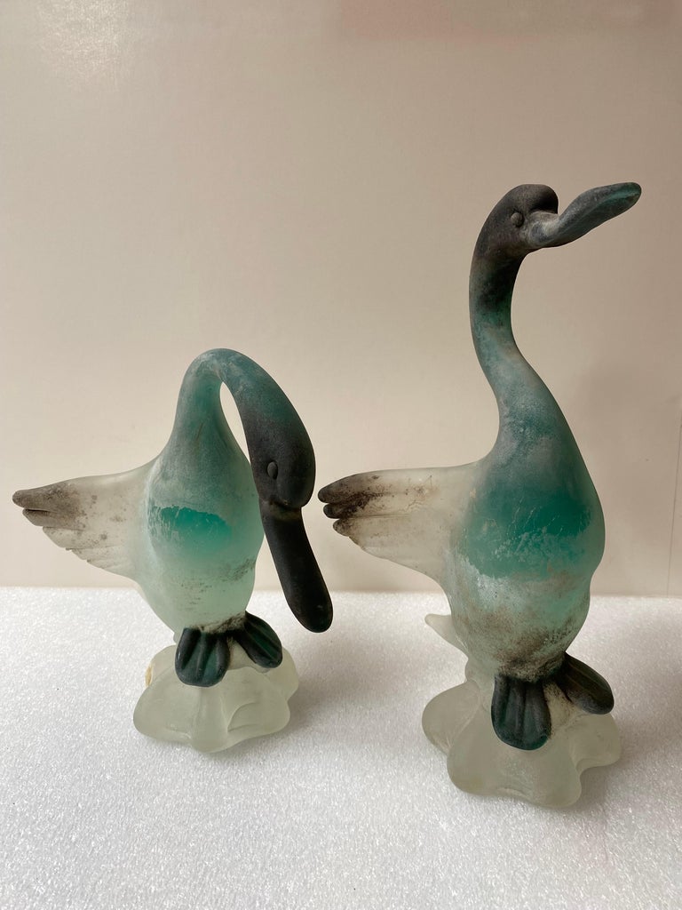 Murano Scavo Cenedese Glass Ducks For Sale at 1stDibs