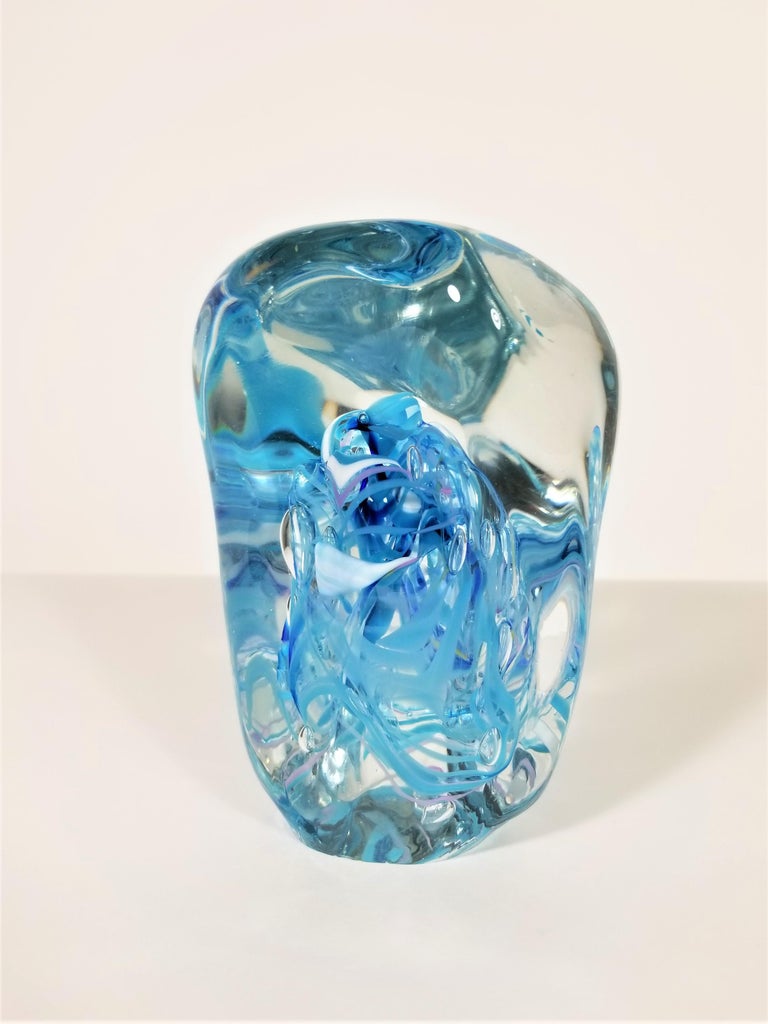 Murano Signed Art Glass Sculpture For Sale at 1stDibs