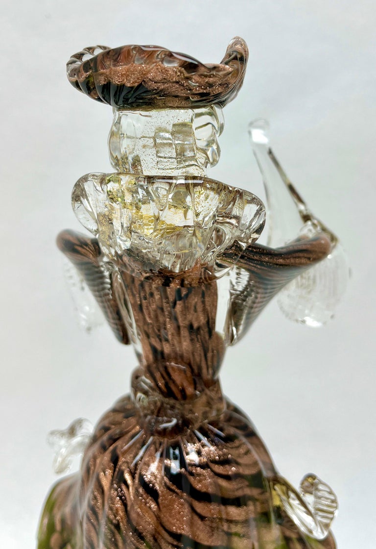 Murano Sommerso Gold Flecks Italian Art Glass Harlequin Figurine For ...