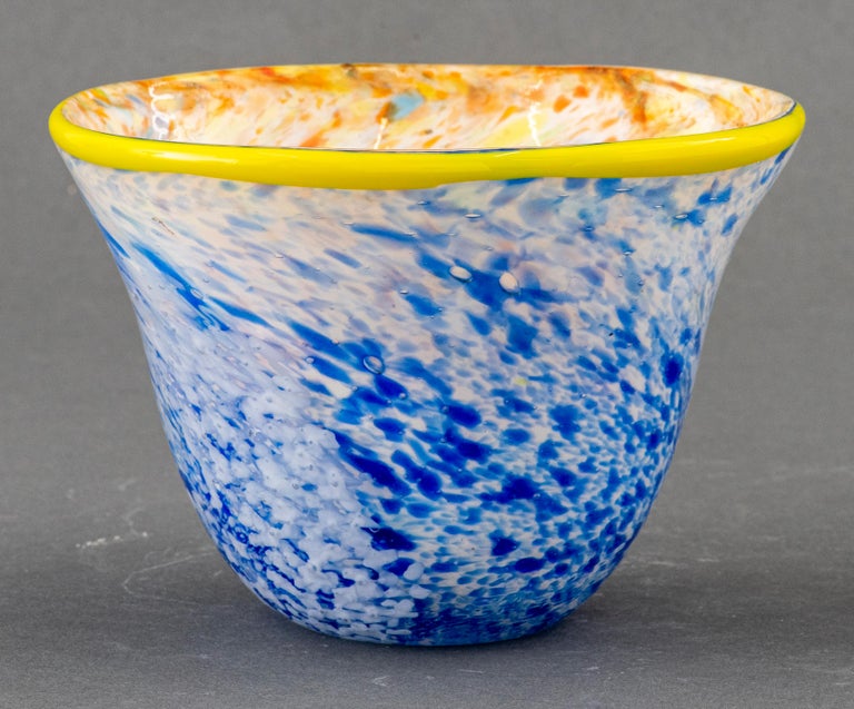 Murano Style Hand-Blown Decorative Glass Bowl For Sale at 1stDibs