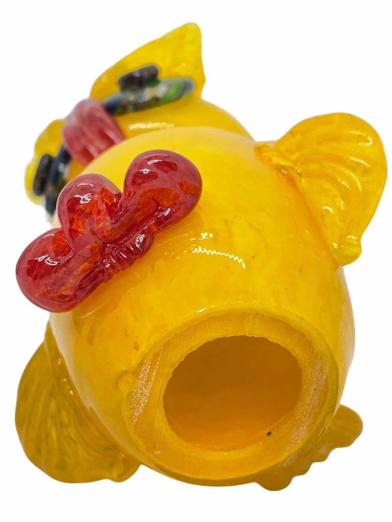 Murano Swirl Art Glass Owl Sculpture Figurine Italy 1970s For Sale At