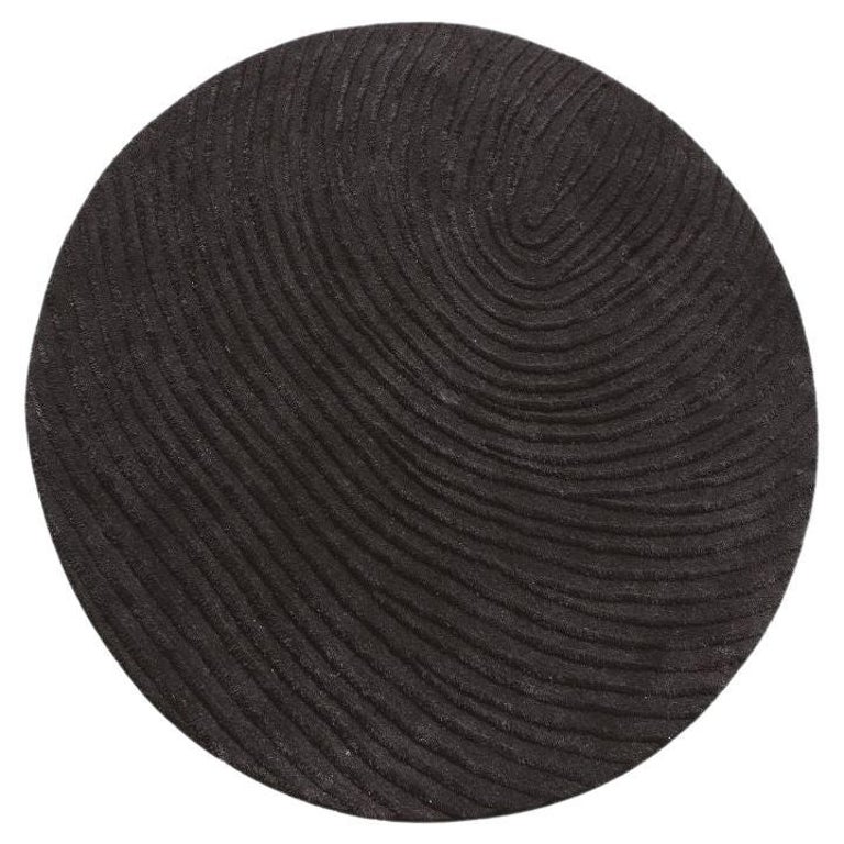 Murano Swirl Round Gray Rug For Sale at 1stDibs