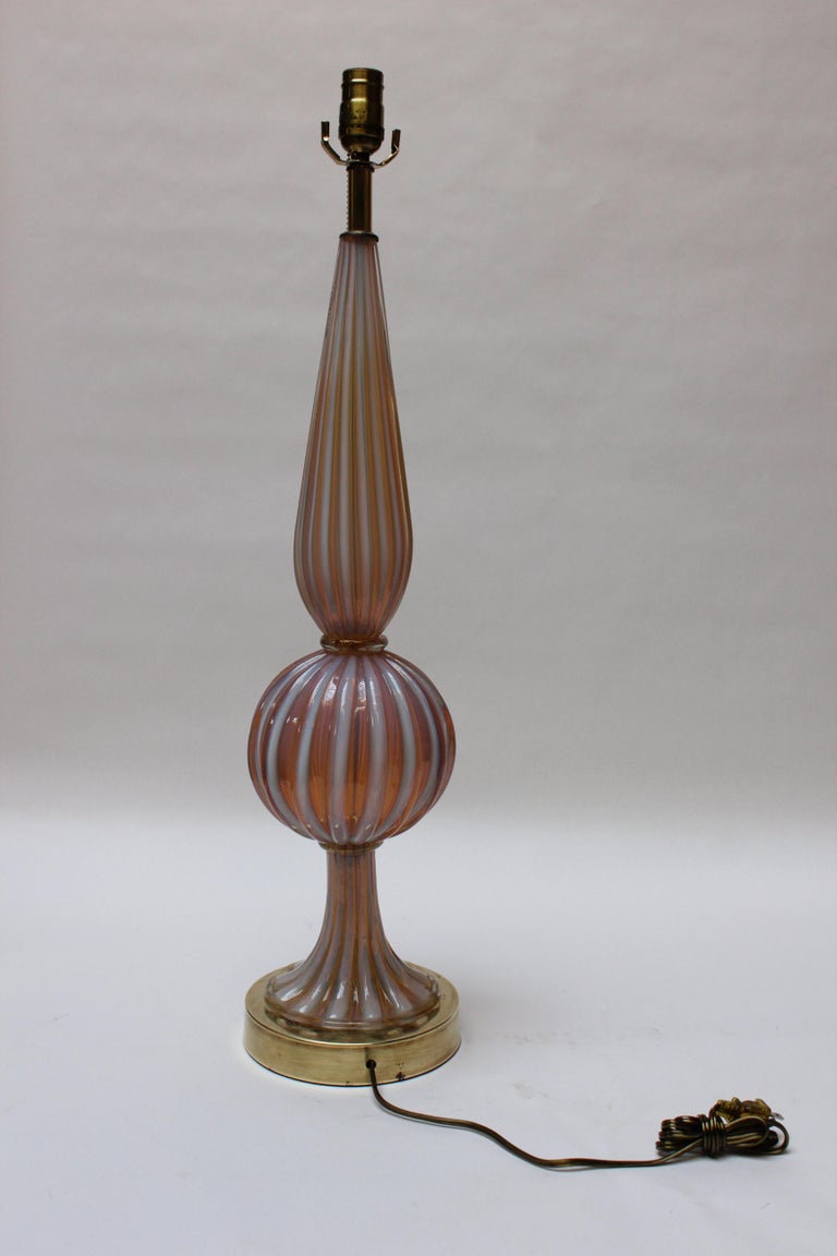 Murano Venetian Baluster Blown Translucent Glass Table Lamp For Sale at ...