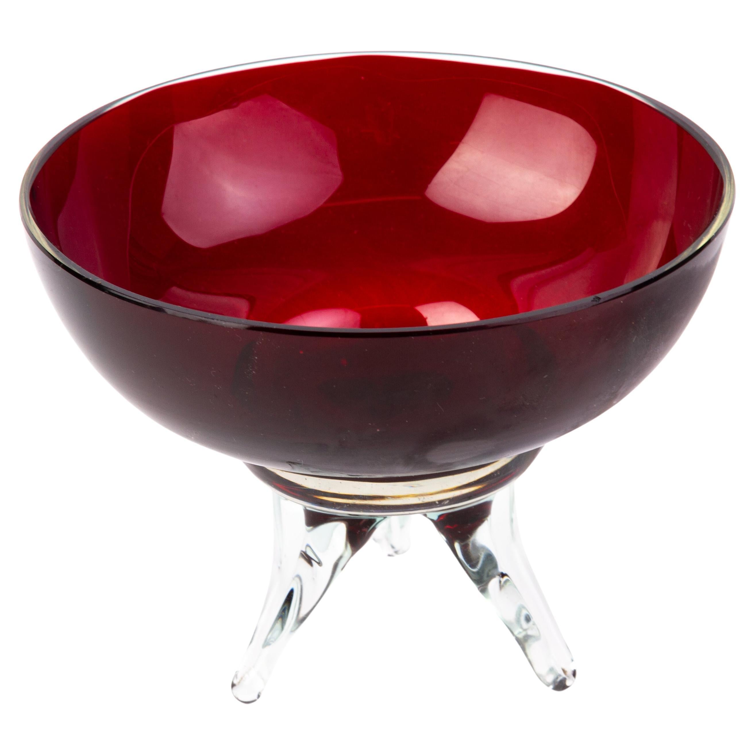 Murano Venetian Glass Designer Bowl For Sale at 1stDibs