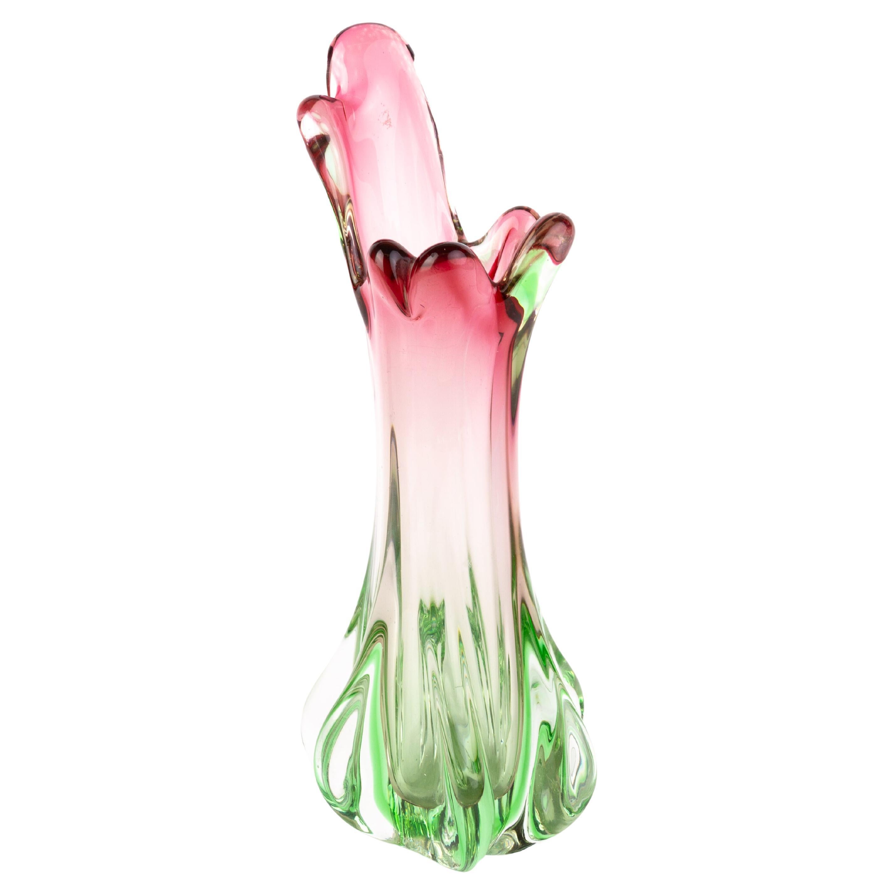 Murano Venetian Glass Designer Ewer For Sale at 1stDibs