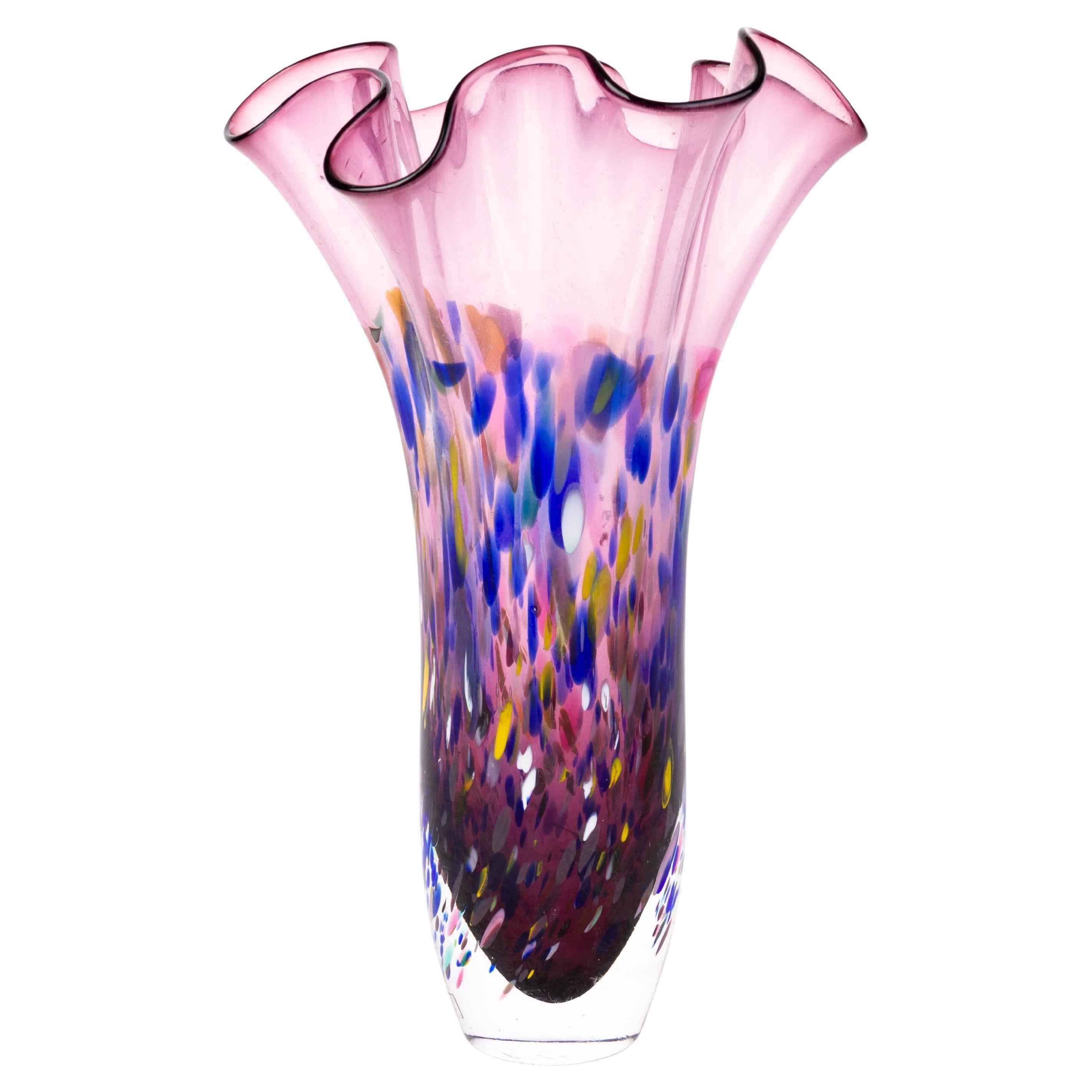 Murano Venetian Glass Designer Vase For Sale At 1stdibs