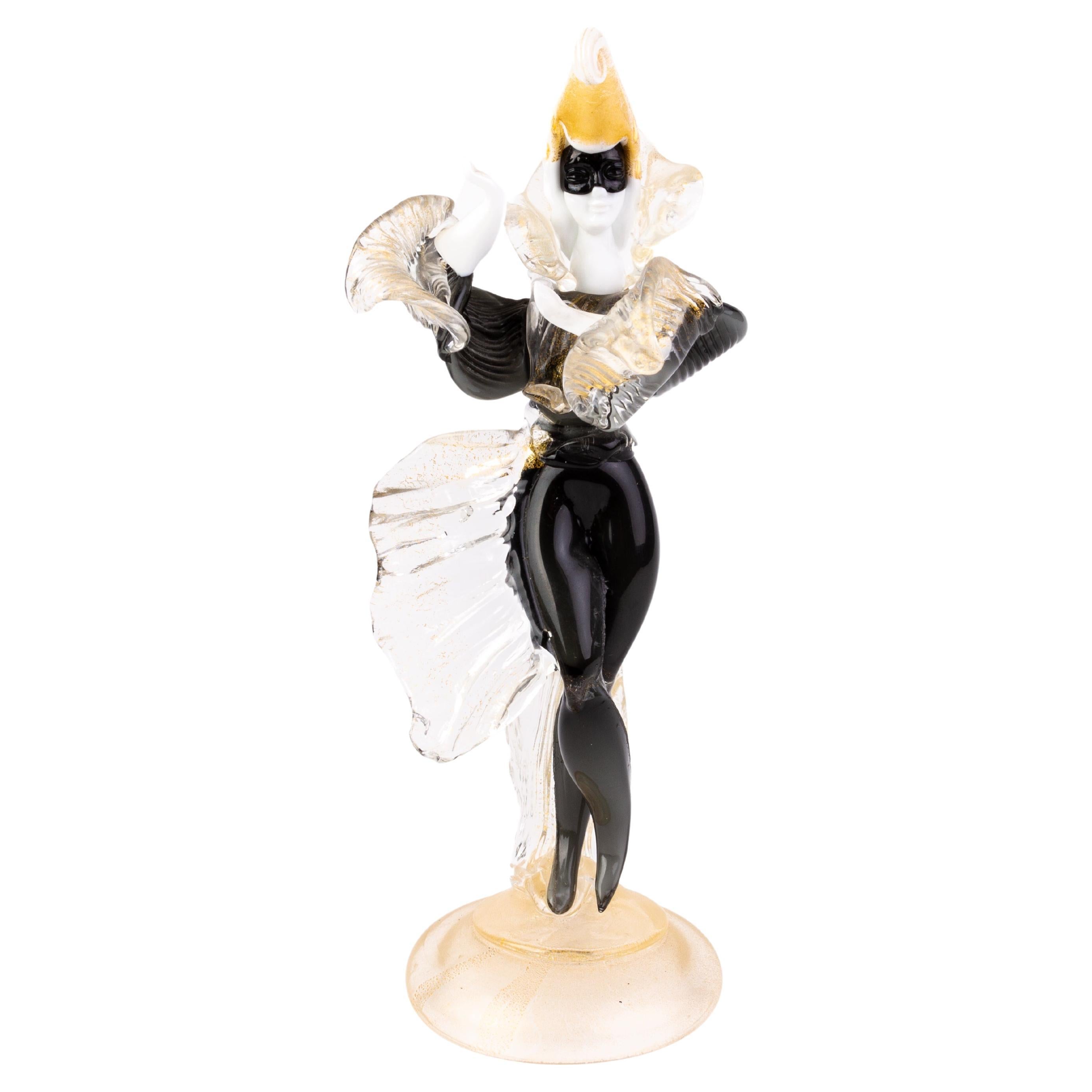 Murano Venetian Glass Sculpture Dancer For Sale at 1stDibs