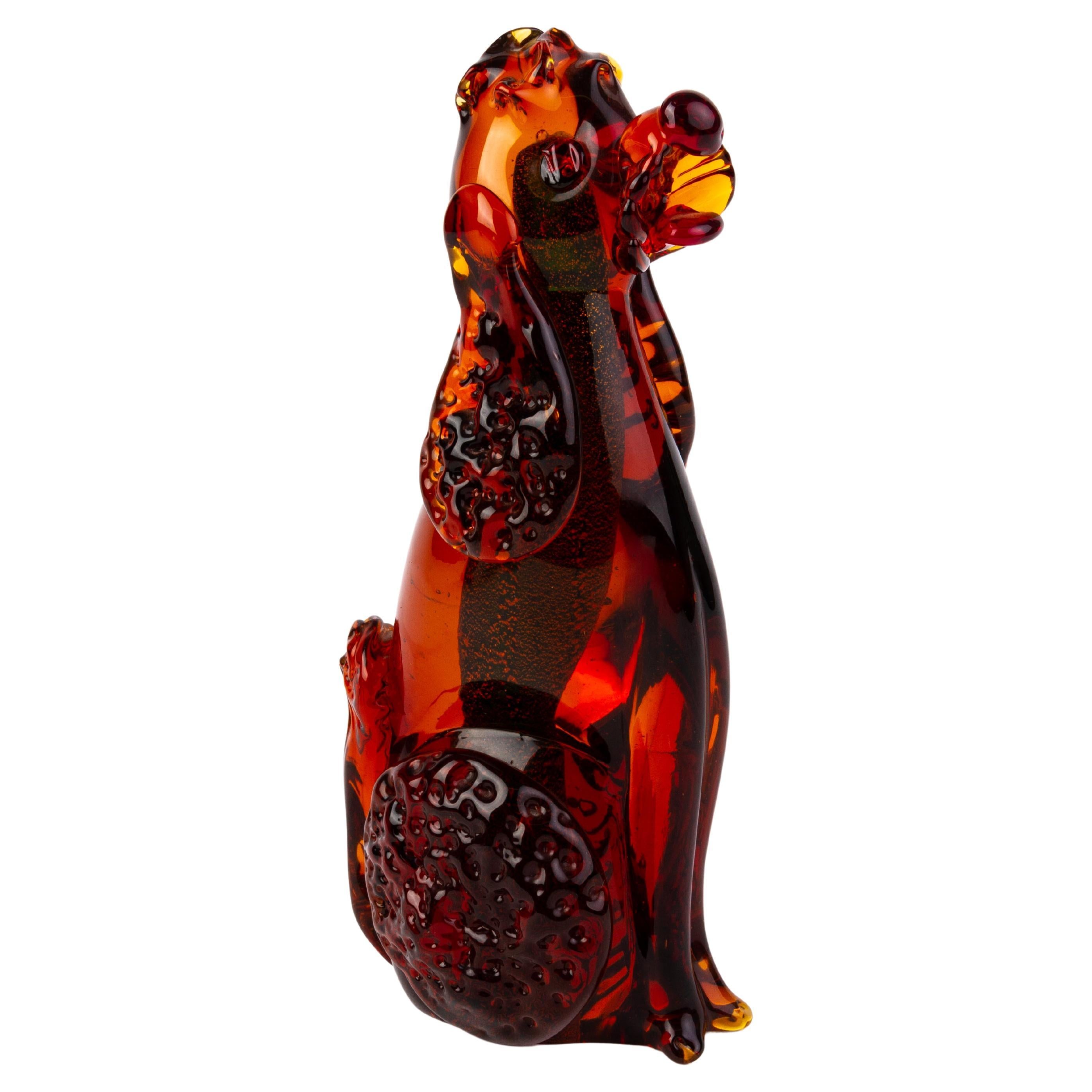 Murano Glass Dog Sculpture at 1stDibs