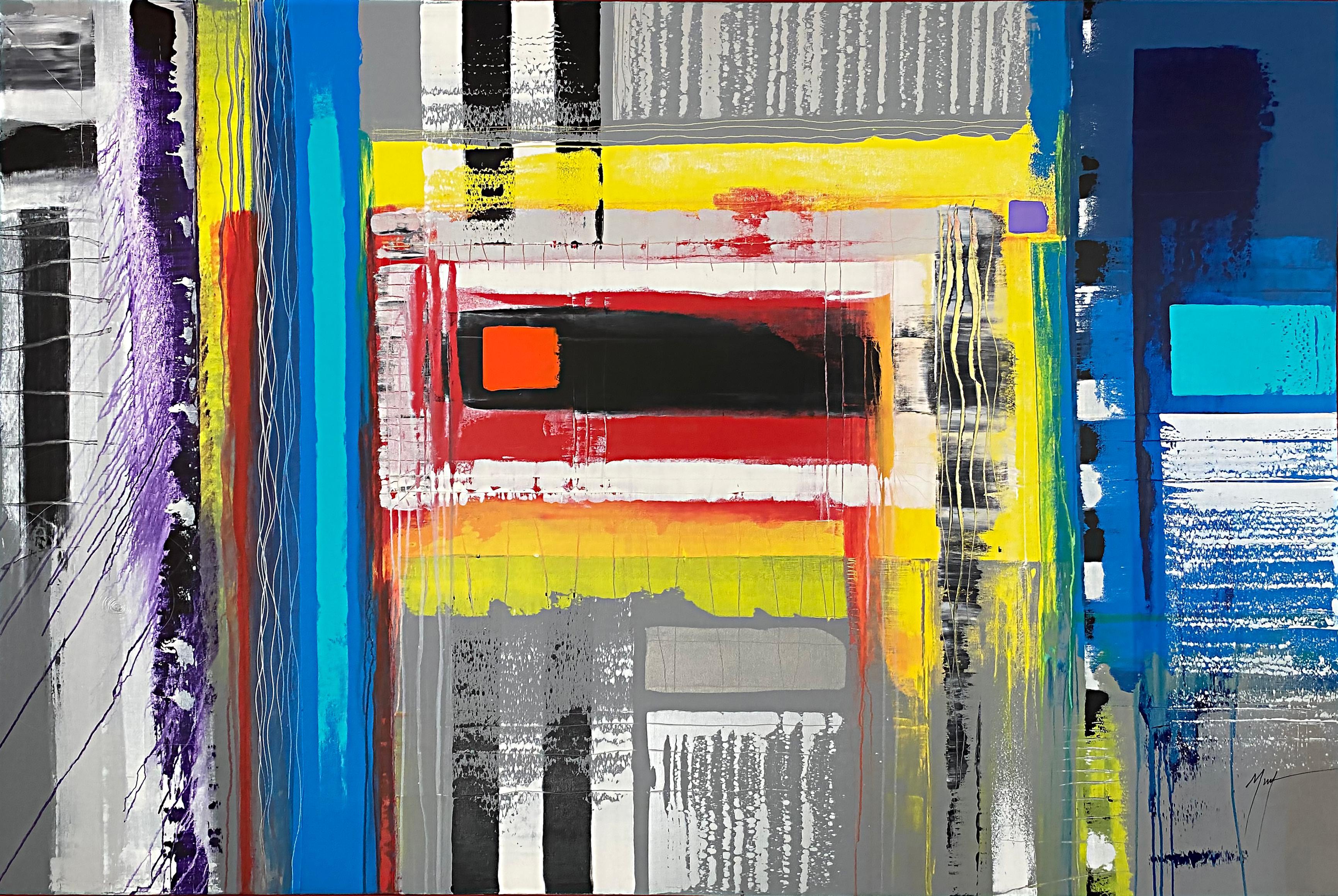 Murf Murphy Large Contemporary Abstract Painting on Canvas For Sale at ...