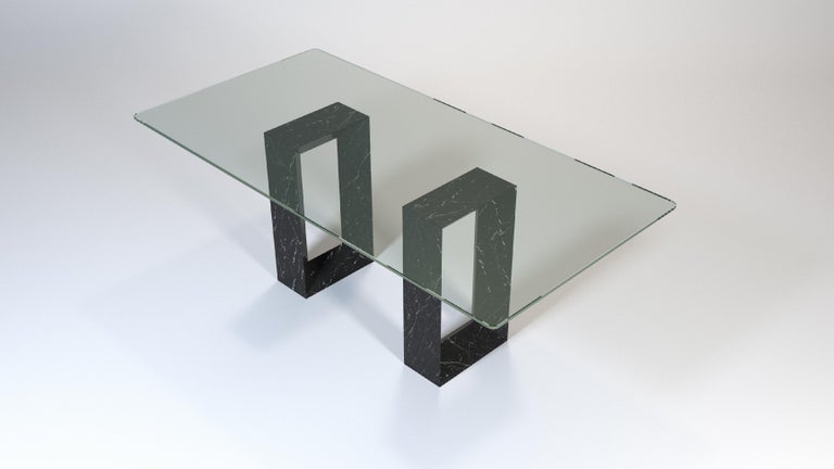 Muria Black Marquina Marble Dining Table Contemporary by Meddel Spain ...