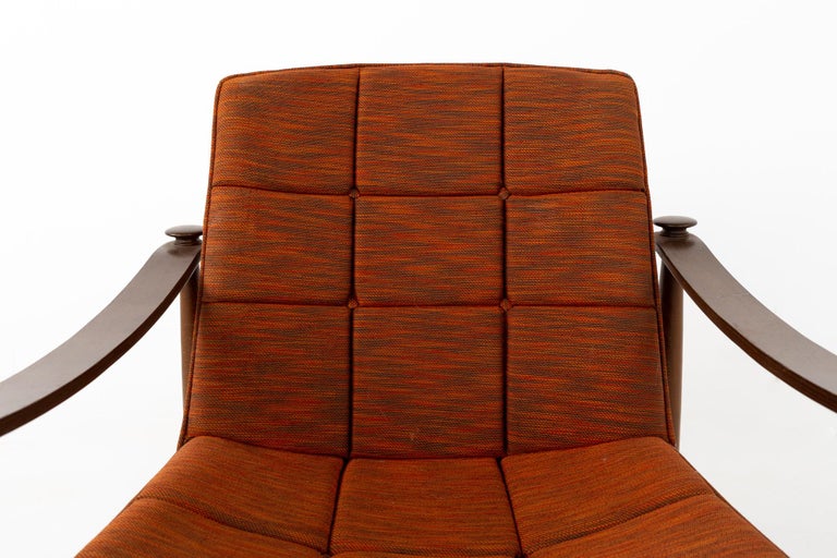 Murphy Miller Mid Century Walnut Lounge Chairs, Pair at 1stDibs