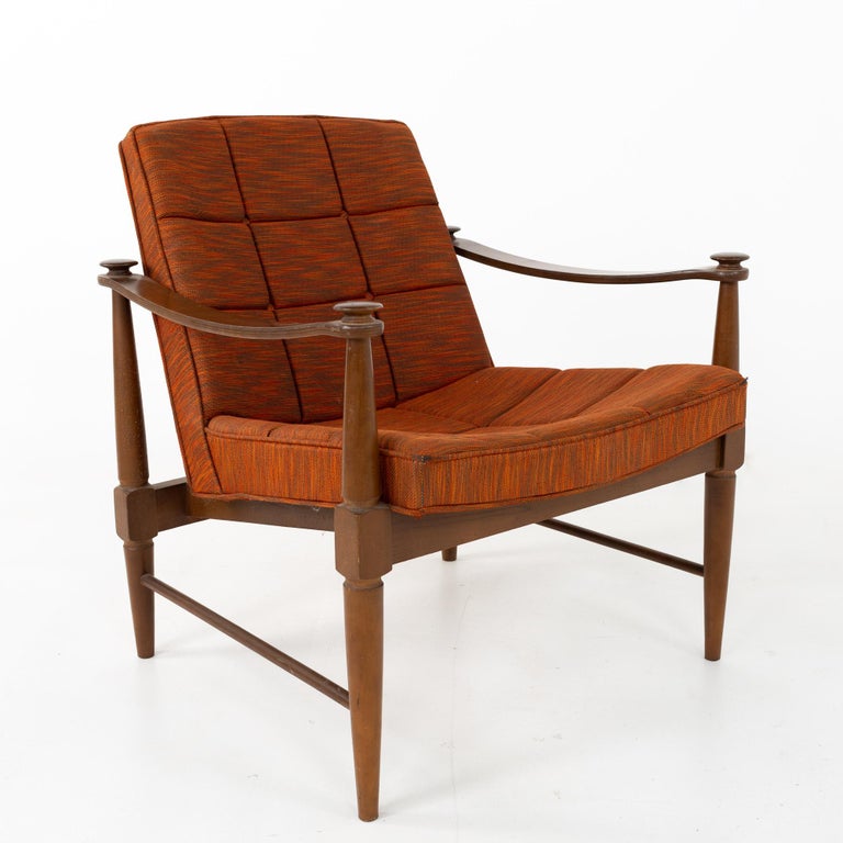 Murphy Miller Mid Century Walnut Lounge Chairs, Pair at 1stDibs