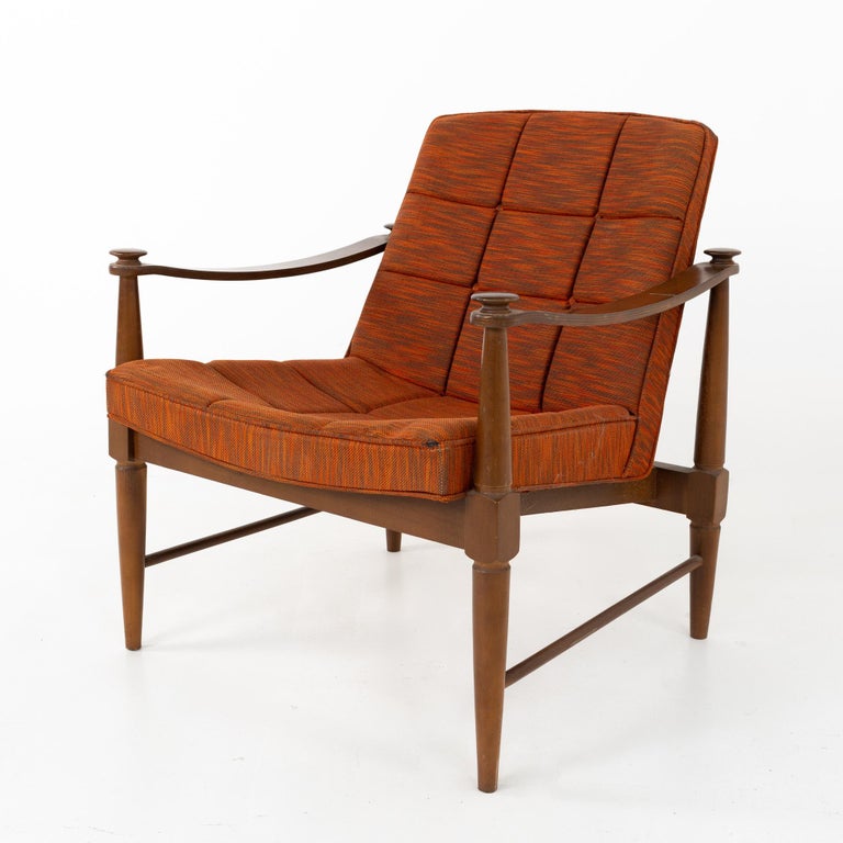 Murphy Miller Mid Century Walnut Lounge Chairs, Pair at 1stDibs