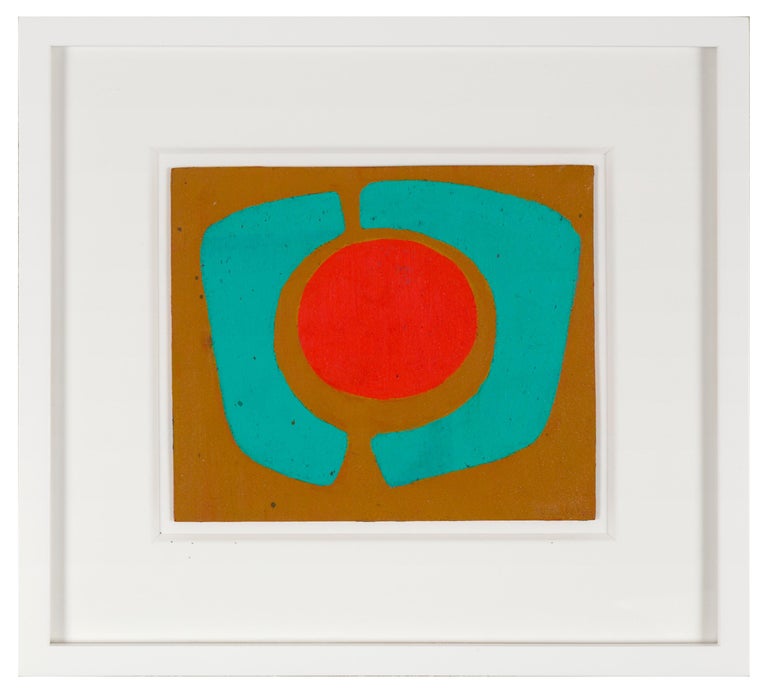 Murray Hantman Abstract Painting on Board, USA 1960s For Sale at 1stDibs